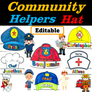 Community Helpers Hats Editable - Made By Teachers