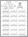 Pre-Primer Directional Cursive Tracing Worksheets - Made By Teachers