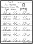 Pre-Primer Directional Cursive Tracing Worksheets - Made By Teachers