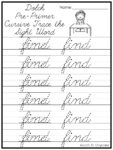 Pre-Primer Directional Cursive Tracing Worksheets - Made By Teachers
