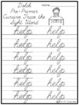 Pre-Primer Directional Cursive Tracing Worksheets - Made By Teachers