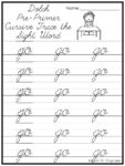 Pre-Primer Directional Cursive Tracing Worksheets - Made By Teachers