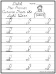 Pre-Primer Directional Cursive Tracing Worksheets - Made By Teachers