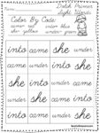 Dolch Primer Cursive Color the Word Worksheets - Made By Teachers
