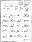 Dolch Primer Cursive Color the Word Worksheets - Made By Teachers