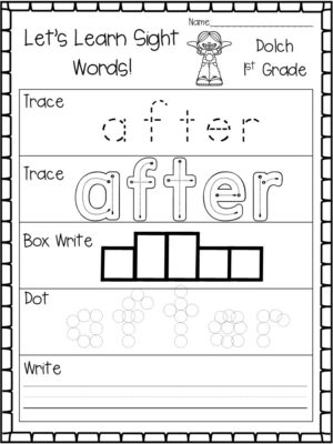 Dolch 1st Grade Lets Learn Sight Words Worksheets. | Made By Teachers
