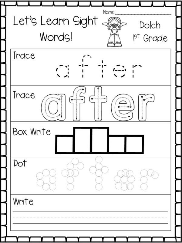 Dolch 1st Grade Lets Learn Sight Words Worksheets. | Made By Teachers