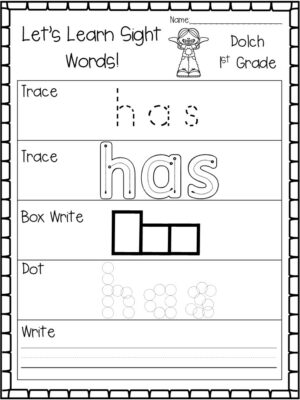 Dolch 1st Grade Lets Learn Sight Words Worksheets. | Made By Teachers