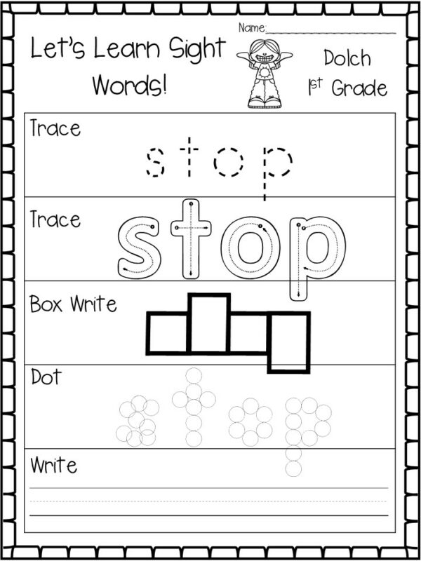 Dolch 1st Grade Lets Learn Sight Words Worksheets. | Made By Teachers