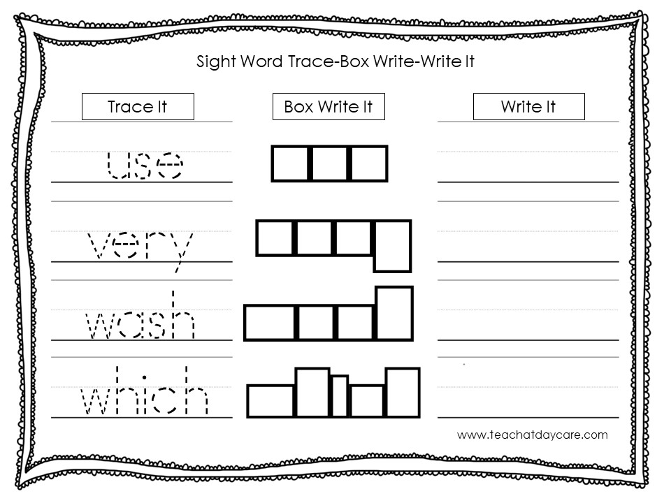 Dolch 2nd Grade Trace and Box Write Worksheets. | Made By Teachers