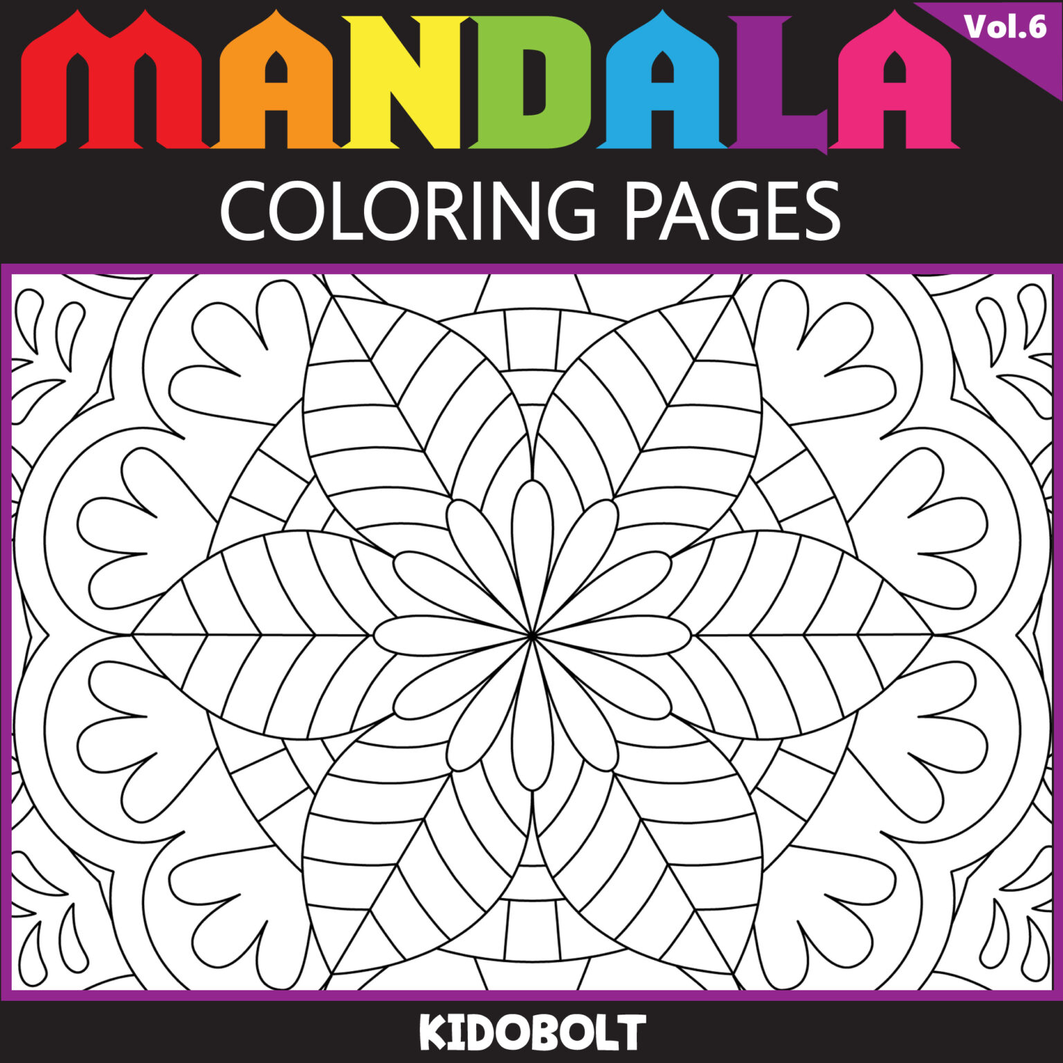 Mandala Beautiful Flowers Printable Coloring Book - Made By Teachers