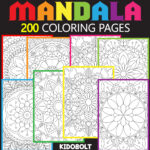 Bundle of 200 Relaxing Mandala Coloring Pages - Made By Teachers