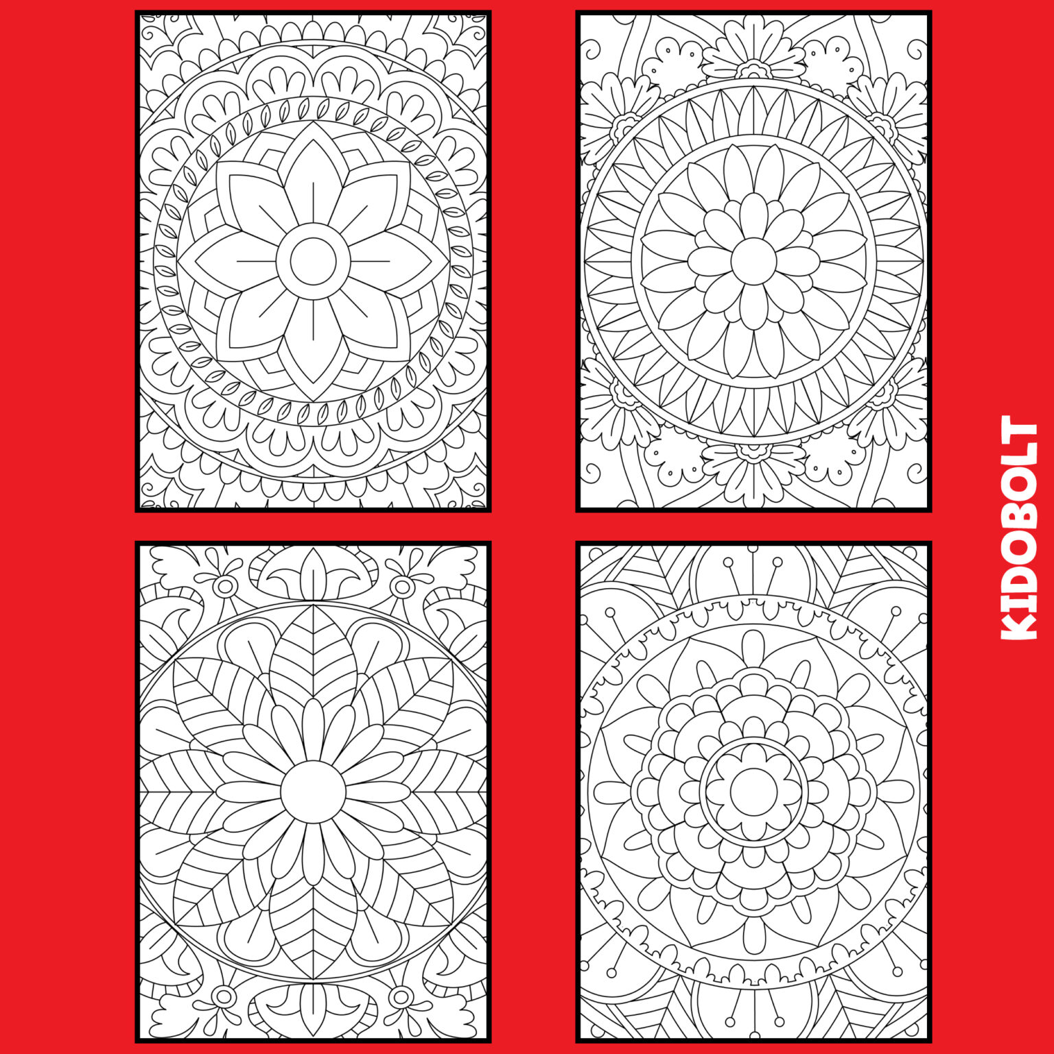 Bundle of 200 Relaxing Mandala Coloring Pages - Made By Teachers