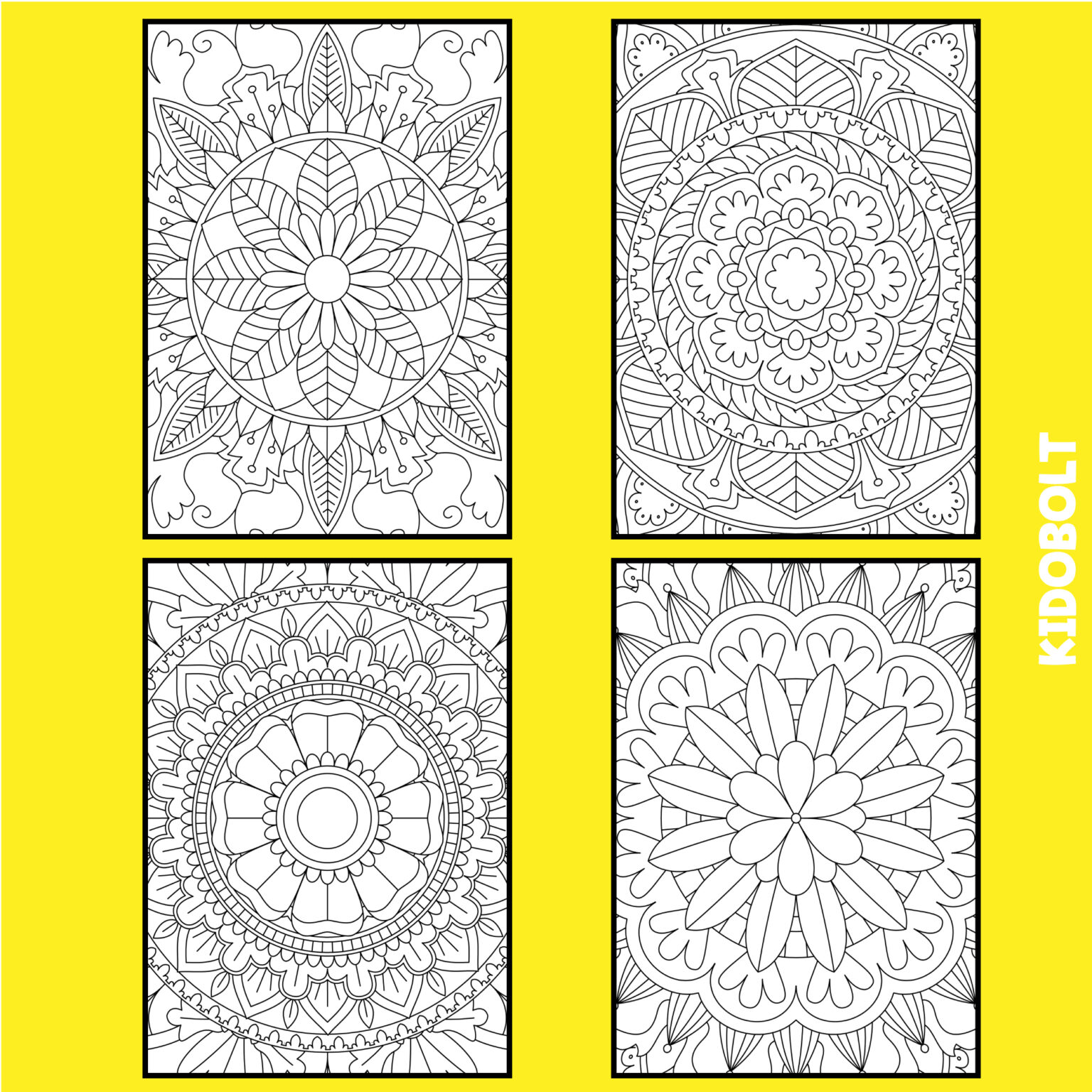Bundle of 200 Relaxing Mandala Coloring Pages - Made By Teachers