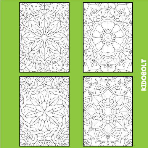 Bundle of 200 Relaxing Mandala Coloring Pages - Made By Teachers