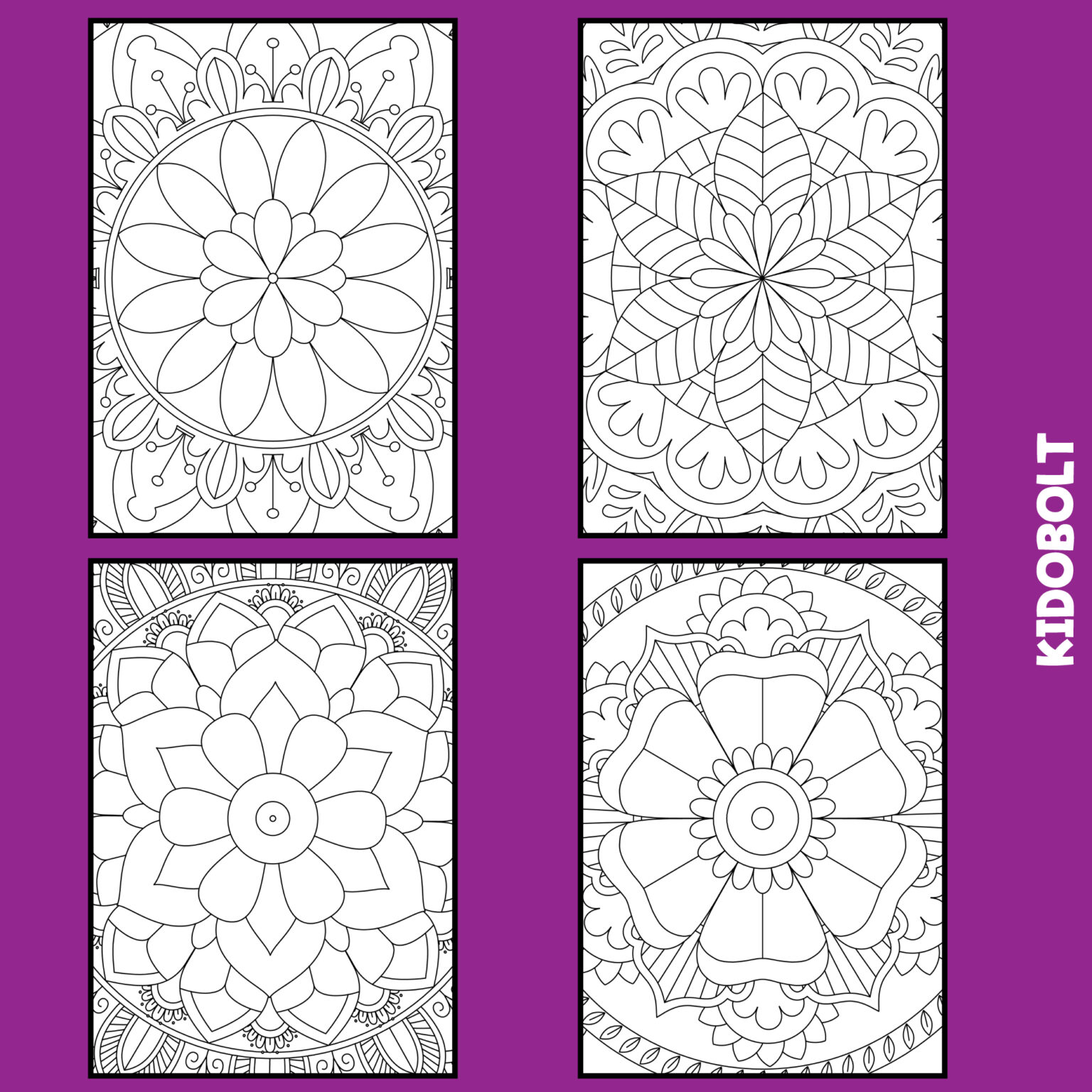 Bundle of 200 Relaxing Mandala Coloring Pages - Made By Teachers