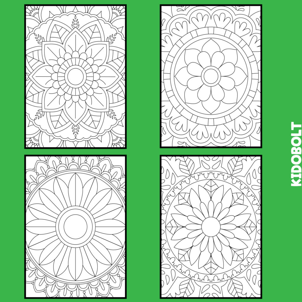 Bundle of 200 Relaxing Mandala Coloring Pages - Made By Teachers