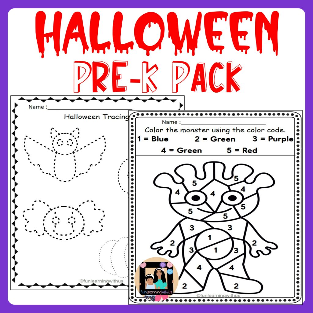 Halloween Pre-K Pack| Halloween Theme Worksheets | Made By Teachers