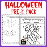 Halloween Pre-K Pack| Halloween Theme Worksheets | Made By Teachers