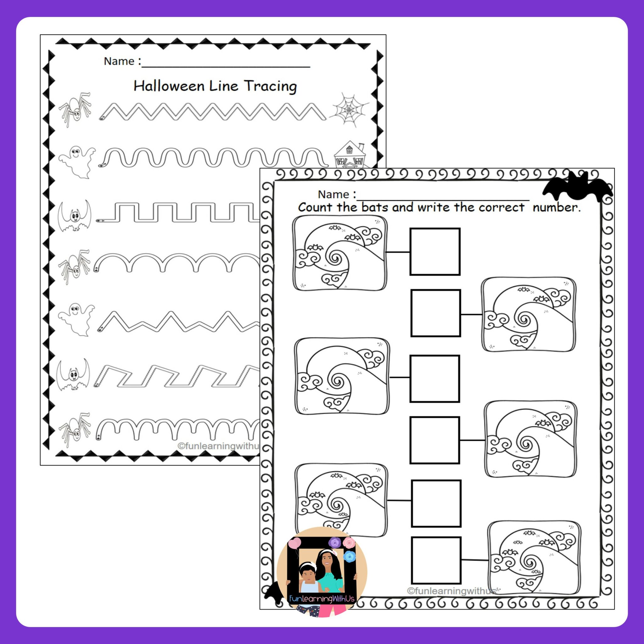 Halloween Pre-K Pack| Halloween Theme Worksheets | Made By Teachers