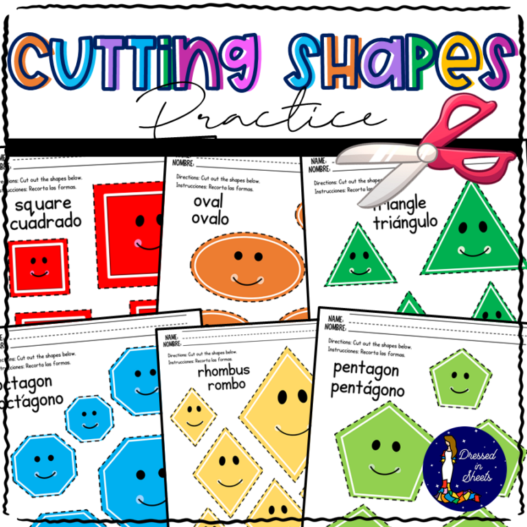 Cutting Shapes Practice | Made By Teachers