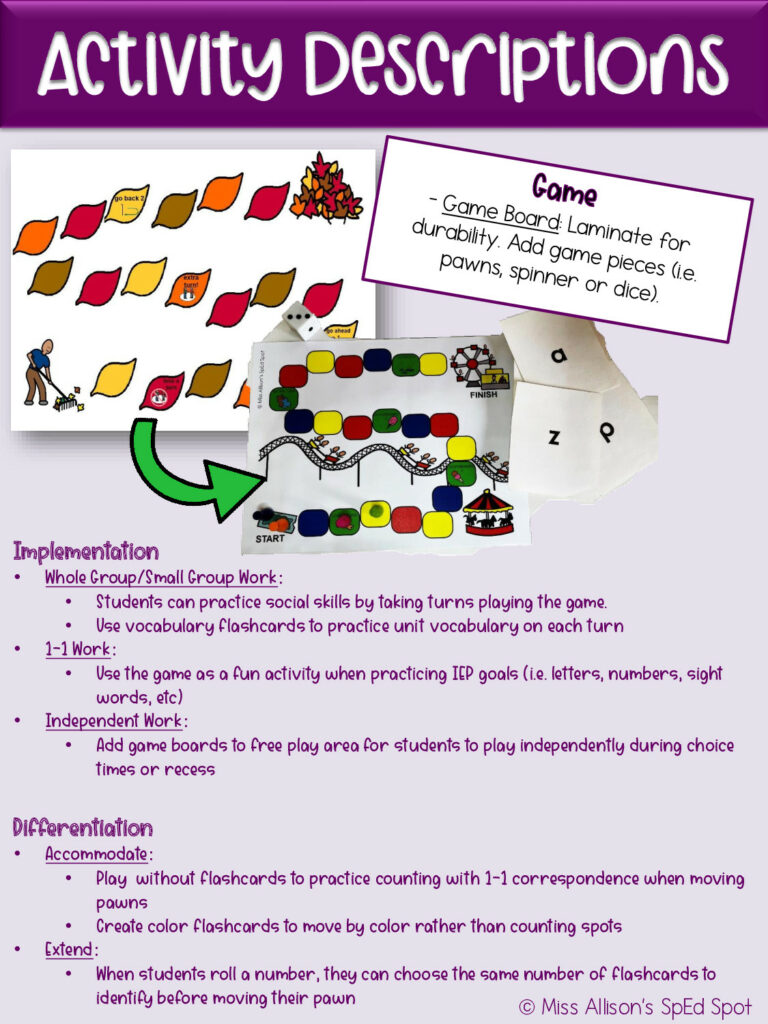 Fall & Leaves Thematic Unit for Special Ed - Made By Teachers