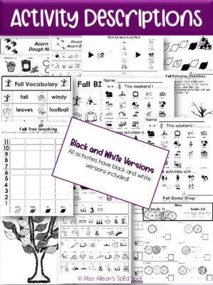 Fall & Leaves Thematic Unit for Special Ed - Made By Teachers