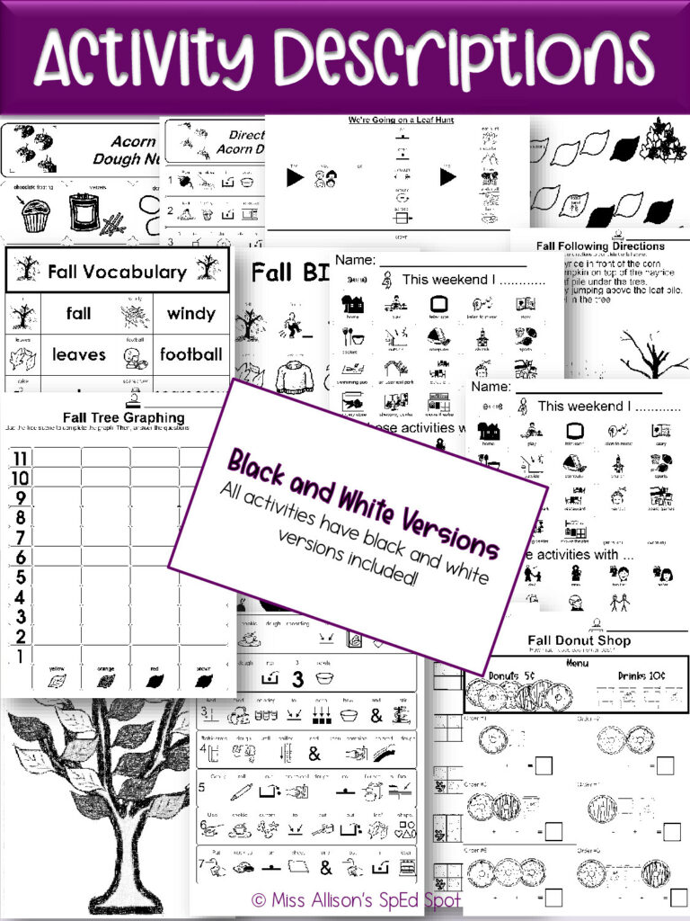 Fall & Leaves Thematic Unit for Special Ed - Made By Teachers