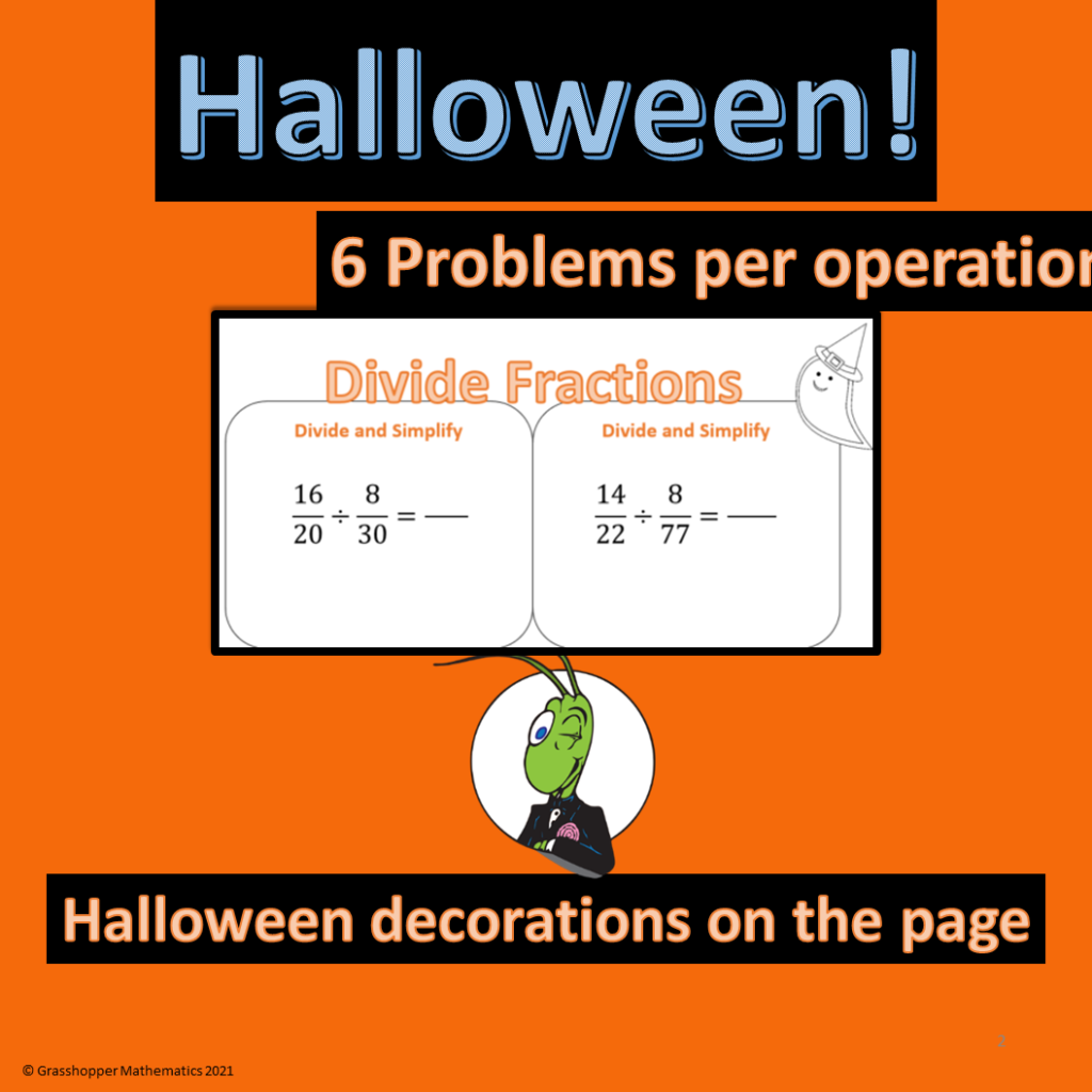 Halloween Operations of Fractions Worksheet | Made By Teachers