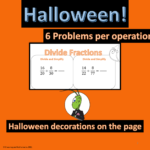 Halloween Operations of Fractions Worksheet | Made By Teachers