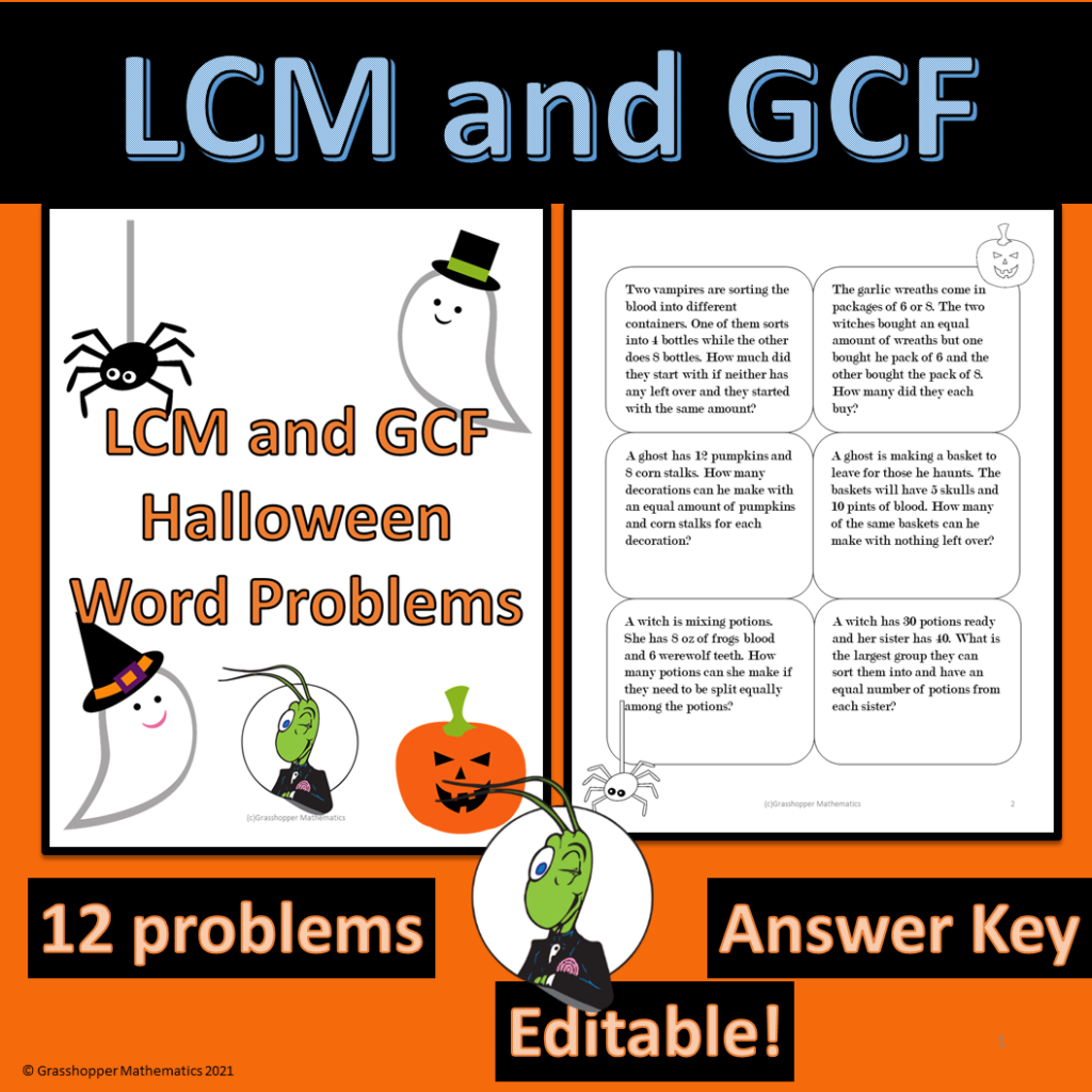 Halloween LCM and GCF Worksheet | Made By Teachers