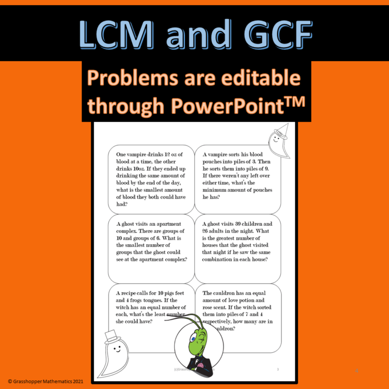 Halloween LCM and GCF Worksheet - Made By Teachers