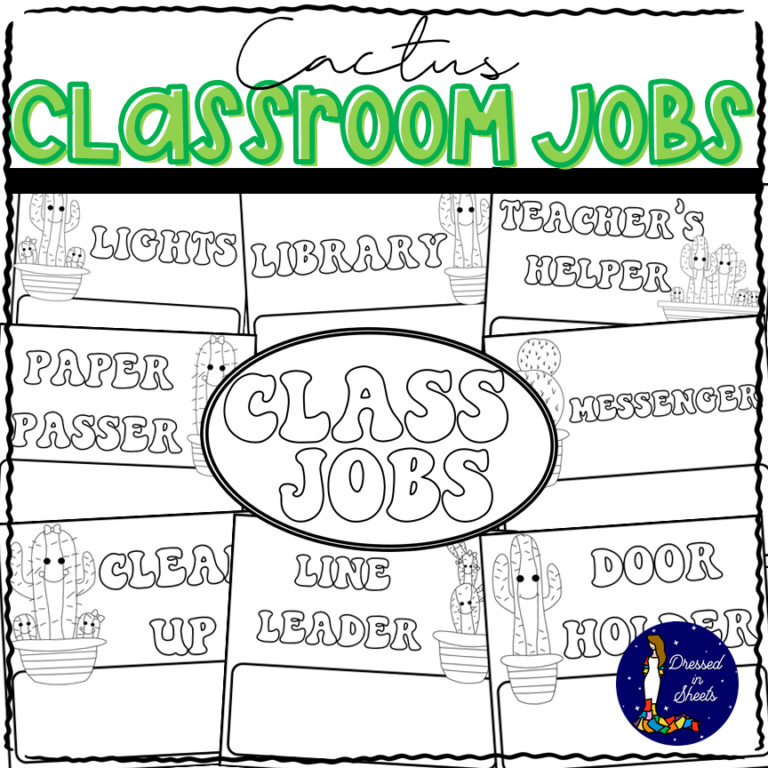 Cactus Classroom Jobs Bulletin Board Kit - Made By Teachers
