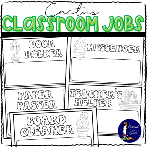 Cactus Classroom Jobs Bulletin Board Kit - Made By Teachers