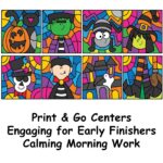 Spanish Halloween Color by Number Addition Bundle - Made By Teachers