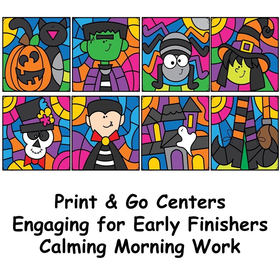 Spanish Halloween Color by Number Addition Bundle - Made By Teachers