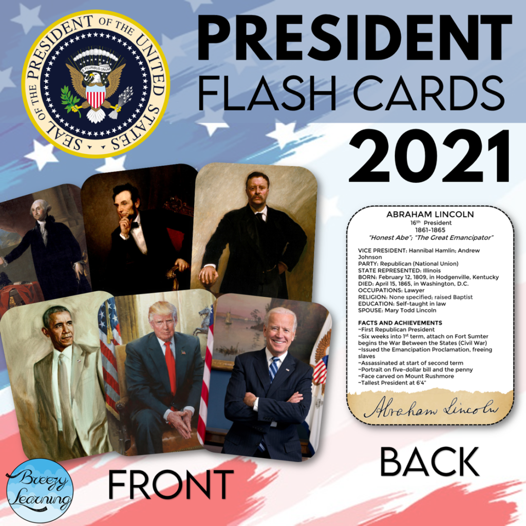 2021 President Flashcards / 46 Presidents | Made By Teachers