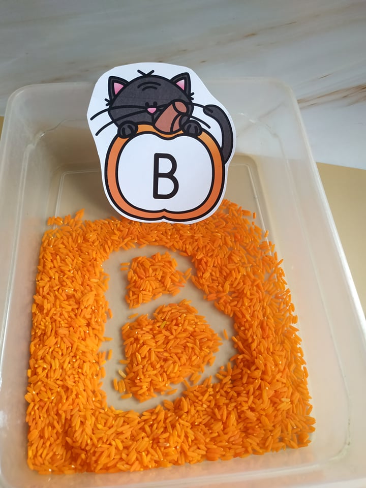 Sand Tracing Tray Halloween Alphabet and Letters | Made By Teachers