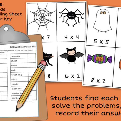 Halloween Multiplication Scavenger Hunt Activity | Made By Teachers