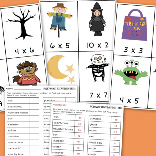 Halloween Multiplication Scavenger Hunt Activity | Made By Teachers