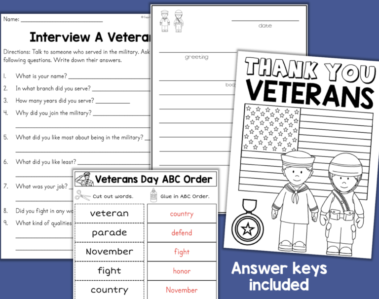 Veterans Day Activities and Worksheets | Made By Teachers