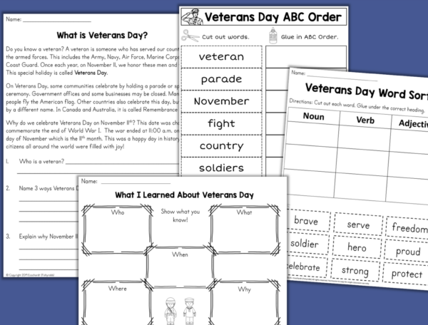 Veterans Day Activities and Worksheets | Made By Teachers