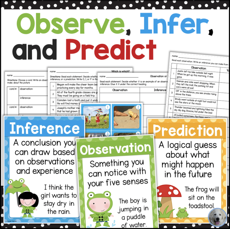 Making Inferences Predictions & Observations | Made By Teachers