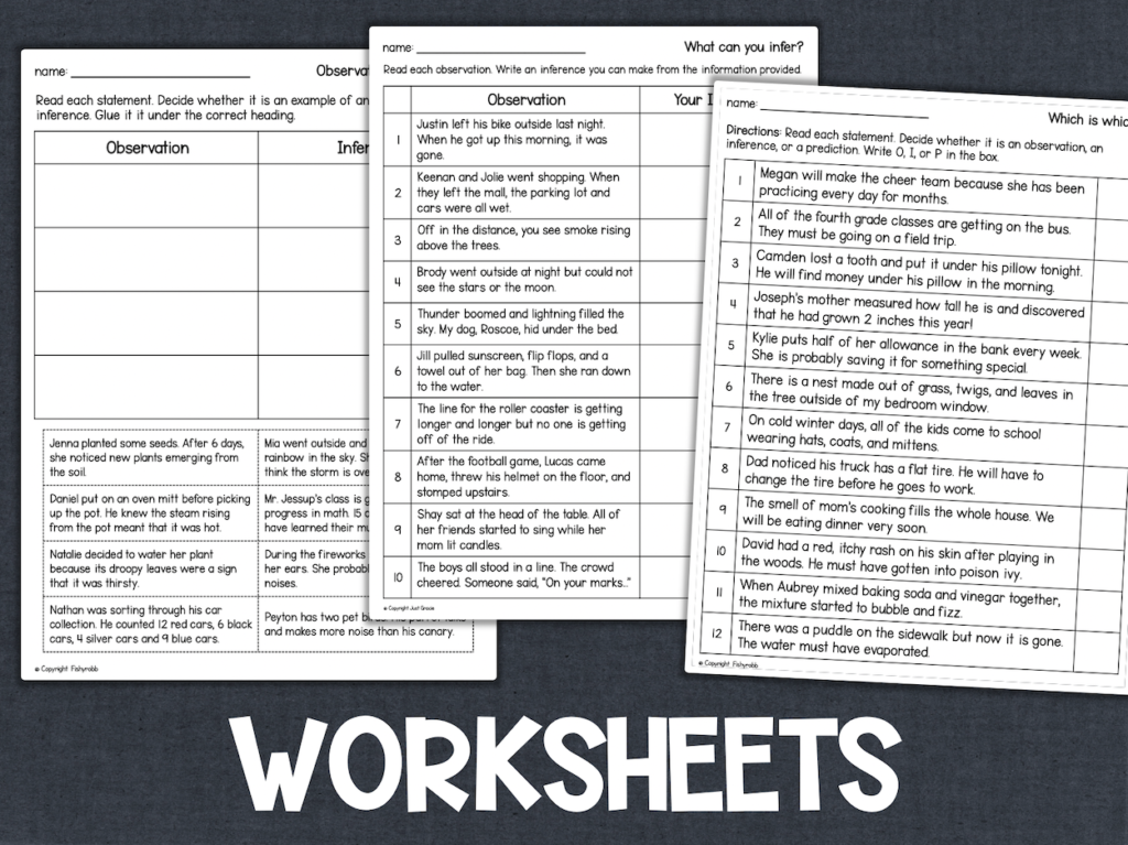 Making Inferences Predictions & Observations | Made By Teachers
