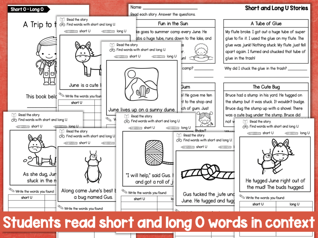 Short U Long U Vowels Phonics Worksheets - Made By Teachers