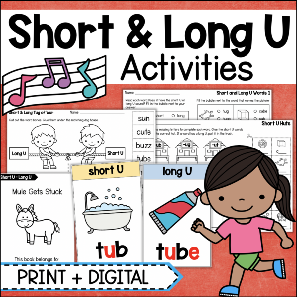 Short U Long U Vowels Phonics Worksheets - Made By Teachers