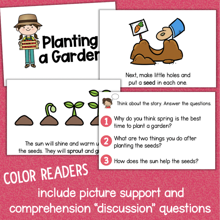 SPRING Beginning Reading Comprehension Books - Made By Teachers