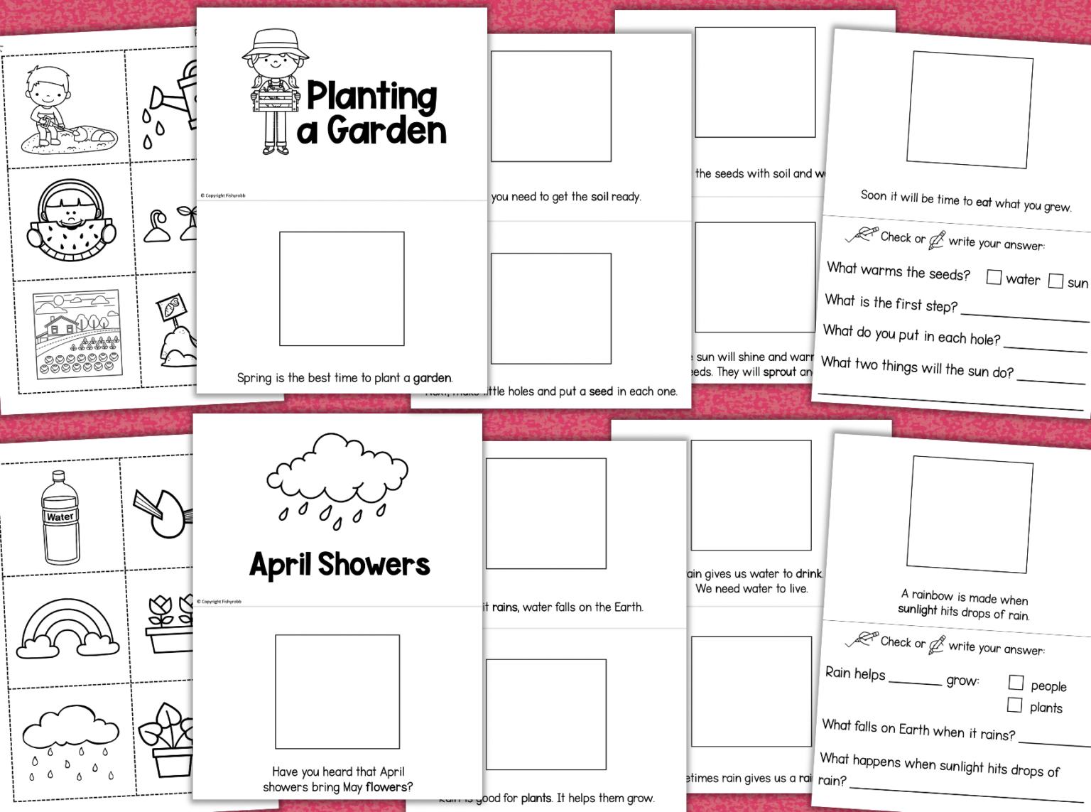 SPRING Beginning Reading Comprehension Books - Made By Teachers