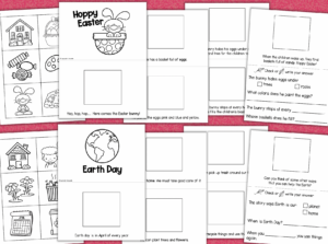 SPRING Beginning Reading Comprehension Books - Made By Teachers