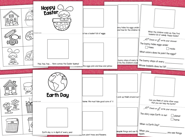 SPRING Beginning Reading Comprehension Books - Made By Teachers